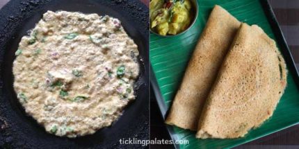 Brown Rice Adai Recipe - Adai using Brown Rice | Tickling Palates